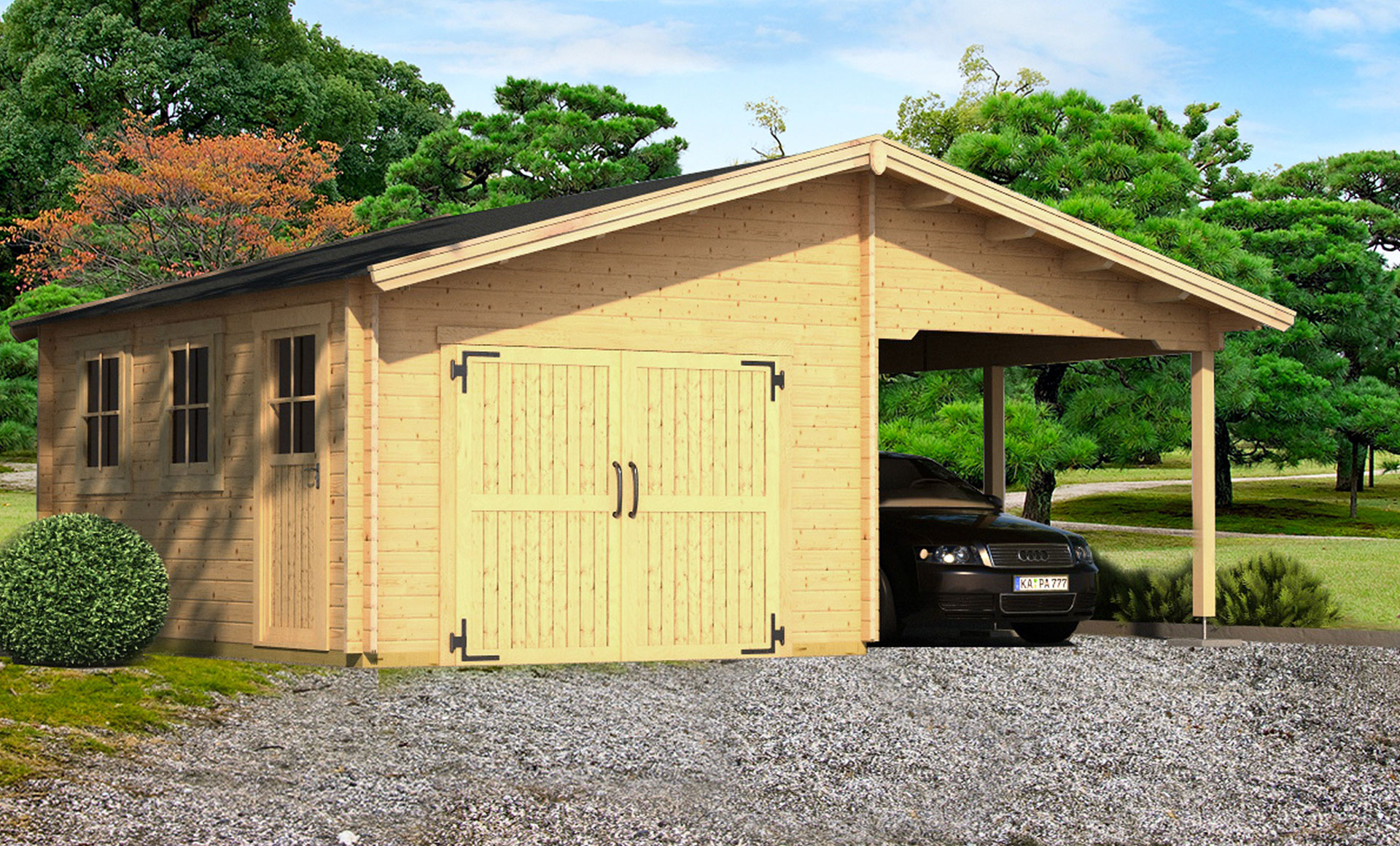 Wooden Carports | BUTENAS TYLA WOOD PRODUCTION